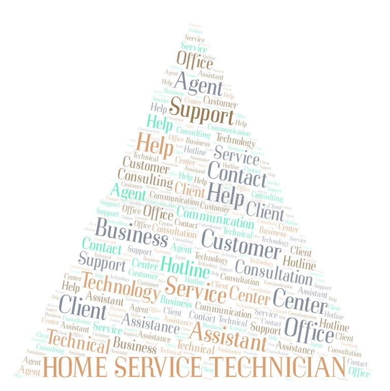 Home Service Technician Word Cloud. Stock Illustration - Illustration ...
