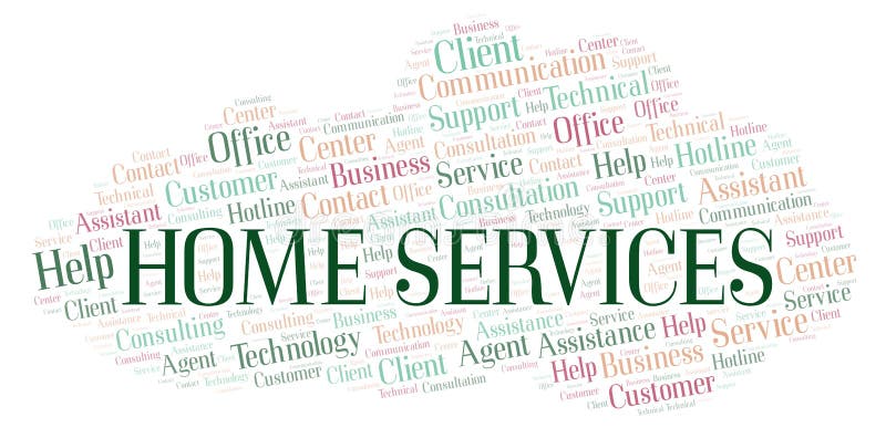 Home Services word cloud stock illustration. Illustration of hotline ...
