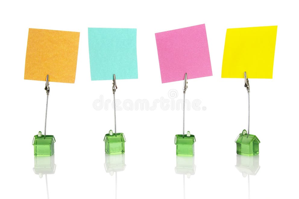 Home shaped note holders stock image. Image of copy, roof - 29405157