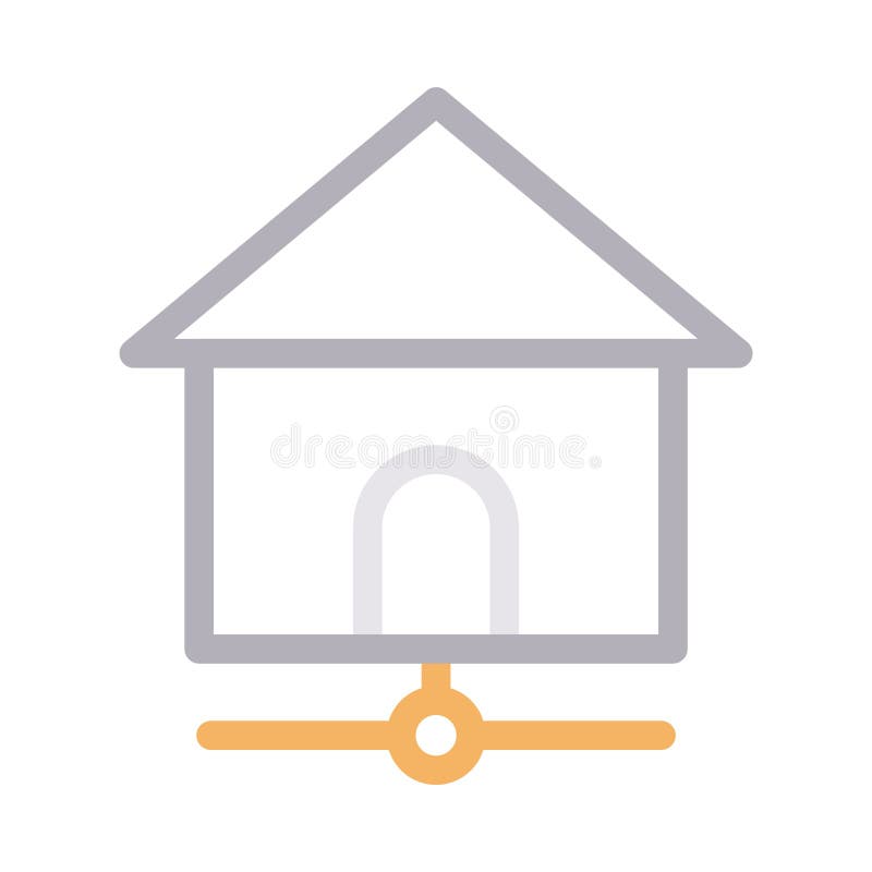 Home Sharing Thin Color Line Vector Icon Stock Vector - Illustration of ...