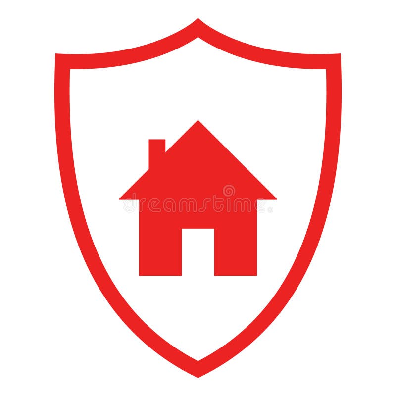 Home and shield stock vector. Illustration of home, shield - 161435818