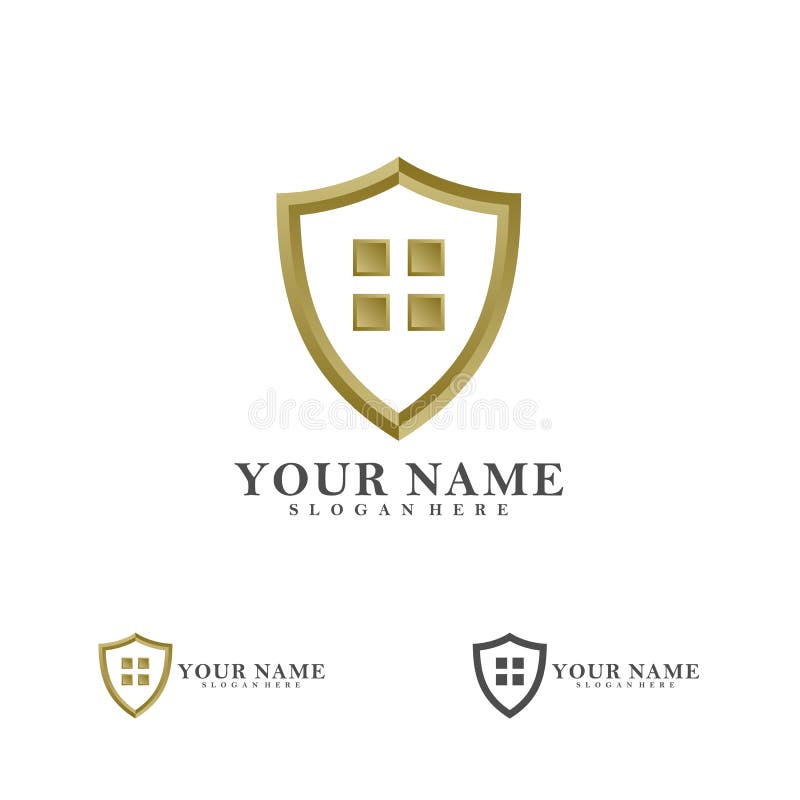 Home Shield Logo Vector Template, Creative House Logo Design Concepts ...