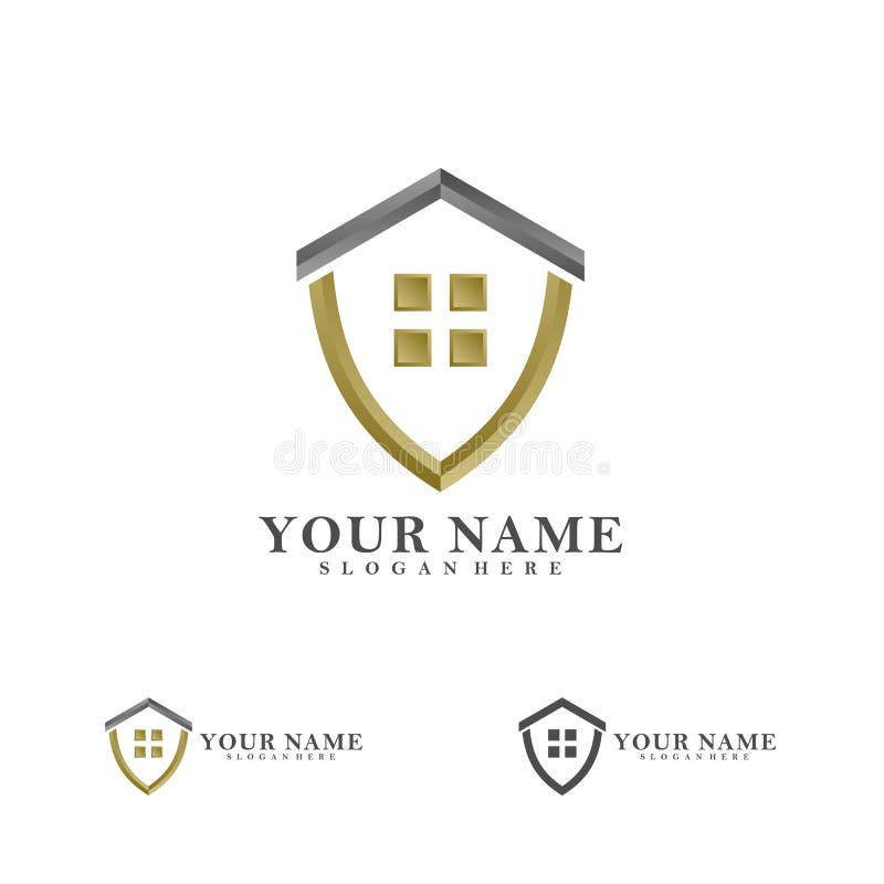 Home Shield Logo Vector Template, Creative House Logo Design Concepts ...