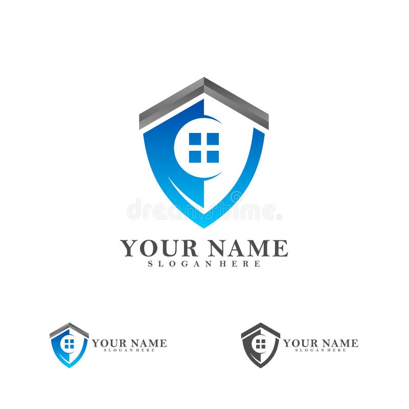 Home Shield Logo Vector Template, Creative House Logo Design Concepts ...