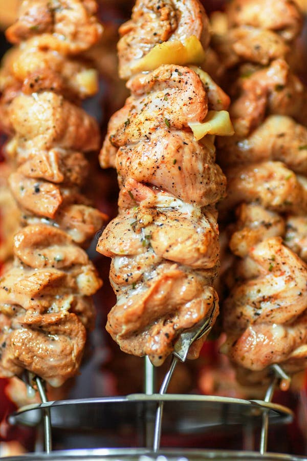 Home shish kebab stock image. Image of cooking, shashlik - 41382619