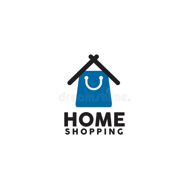 Home Shopping Logo Design Template Stock Vector - Illustration of ...