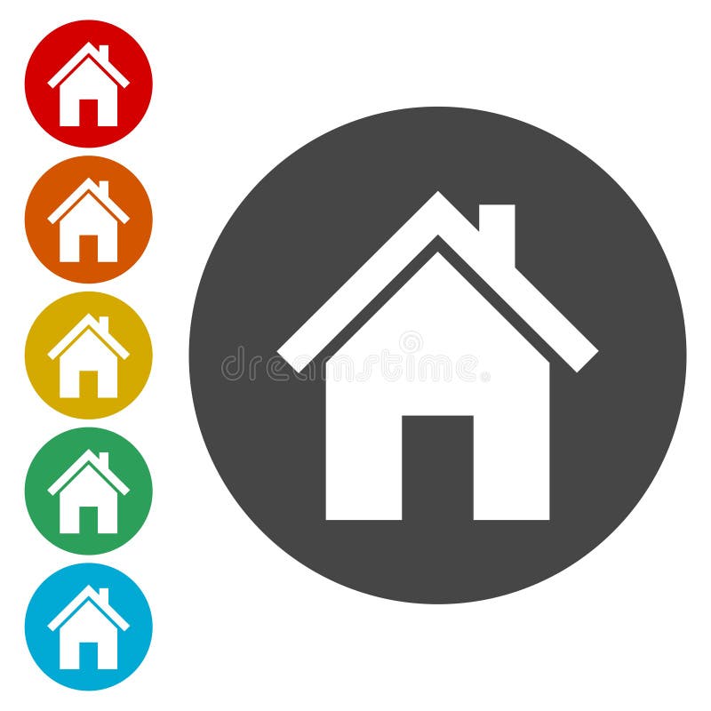 Home Sign Icon. Main Page Button Stock Vector - Illustration of blue ...