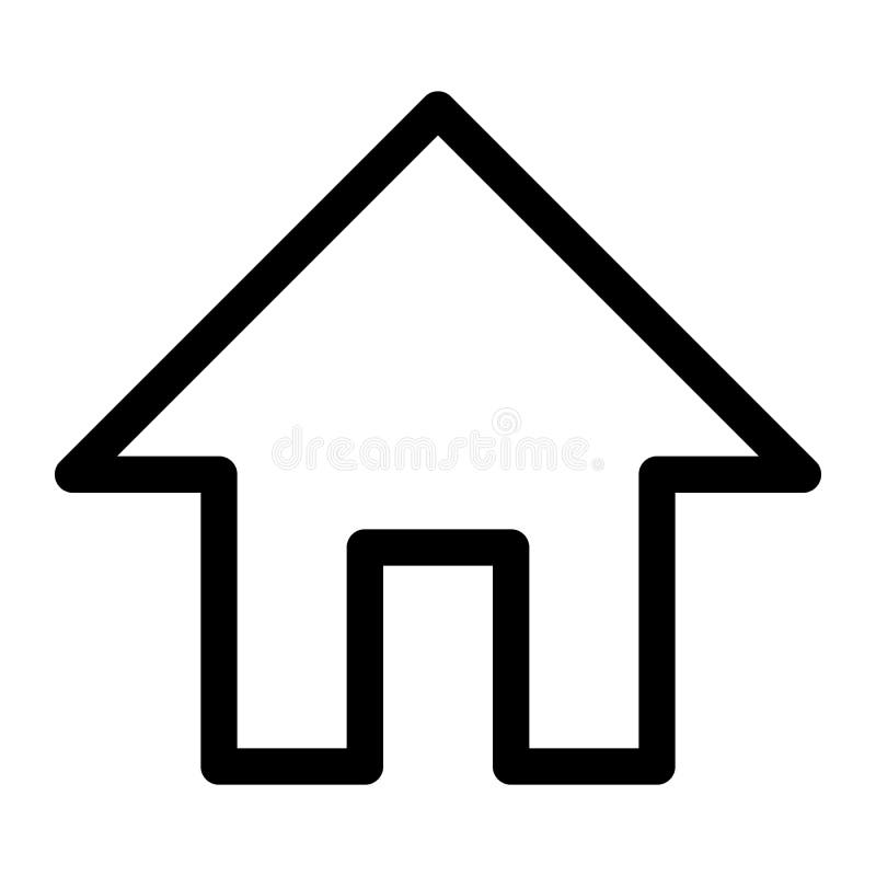 Home Sign. Symbol of House. Outline Modern Design Element Stock Vector ...
