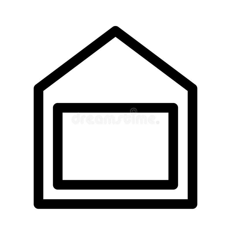 Home Sign. Symbol of House. Outline Modern Design Element Stock Vector ...