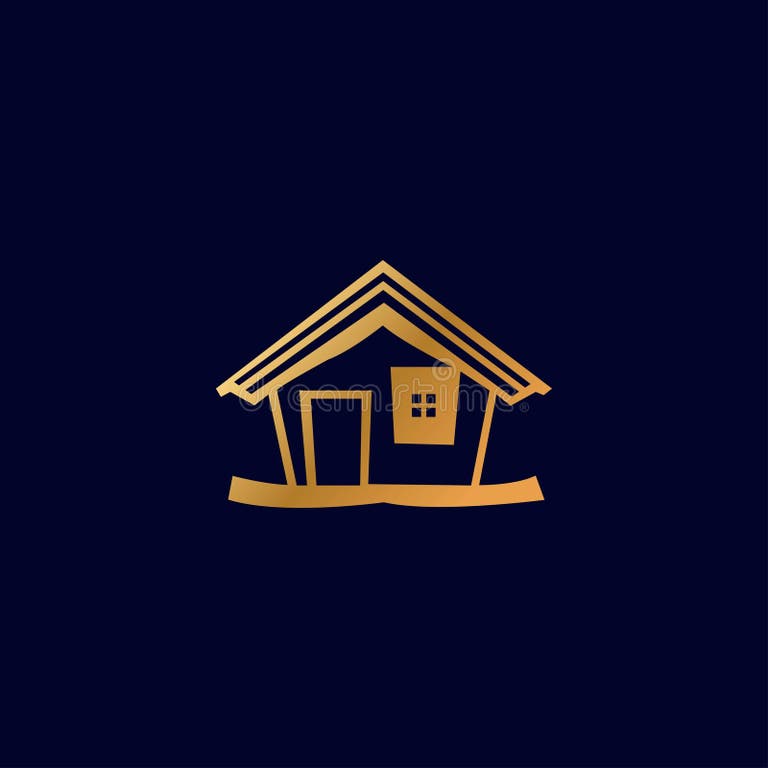Home Sign Vector Logo Template Stock Vector - Illustration of emblem ...
