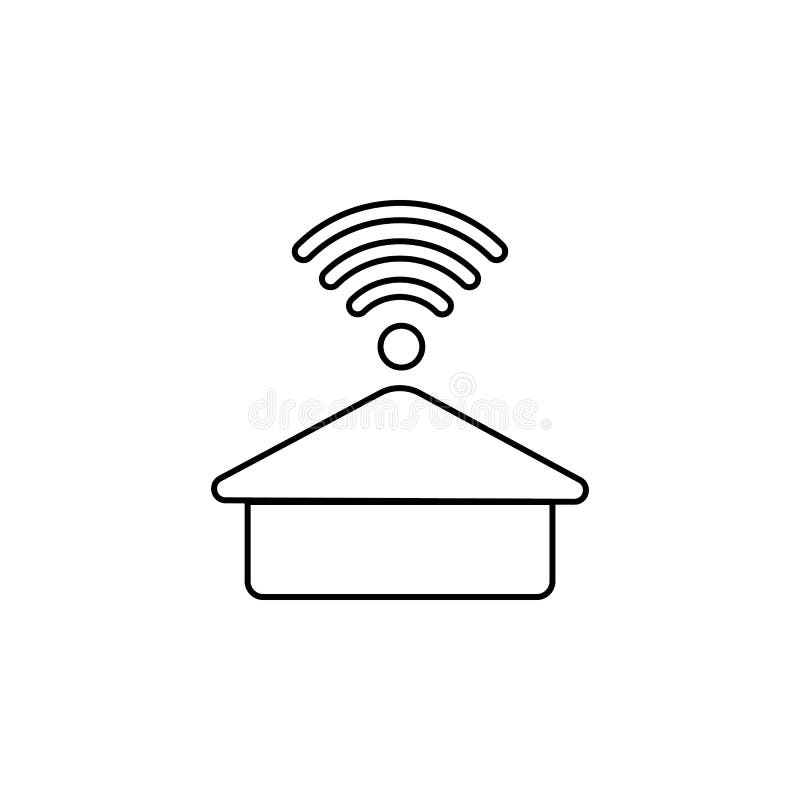 Home wi-fi signal. Icon stock illustration. Illustration of remote ...