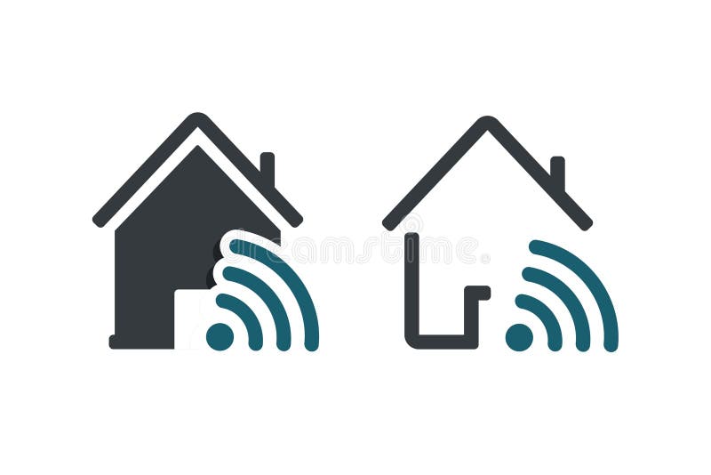 Home wi-fi signal. Icon stock illustration. Illustration of remote ...