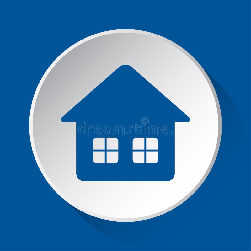 Blue home button icon stock illustration. Illustration of internet ...