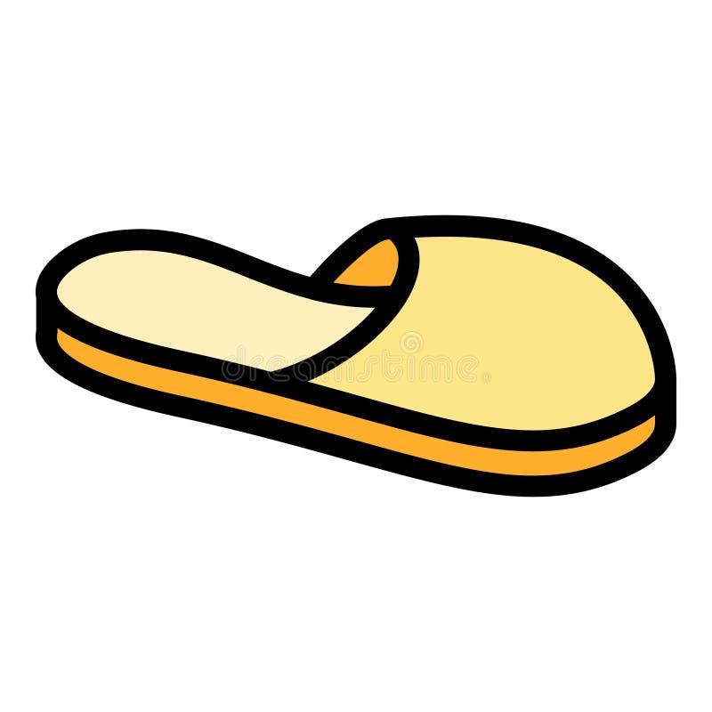Home Slippers Fluffy Icon Vector Flat Stock Illustration - Illustration ...