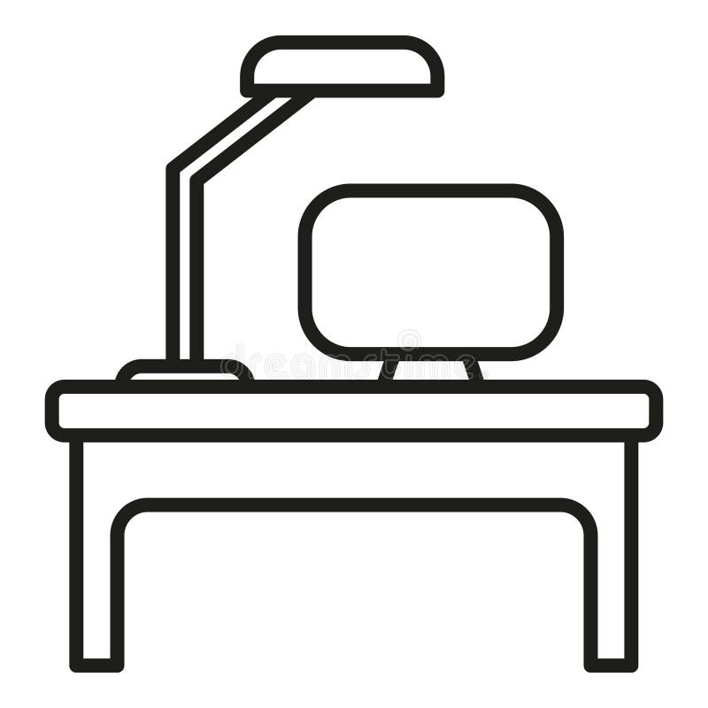 Home Smart Office Icon Outline Vector. Online Work Stock Illustration ...