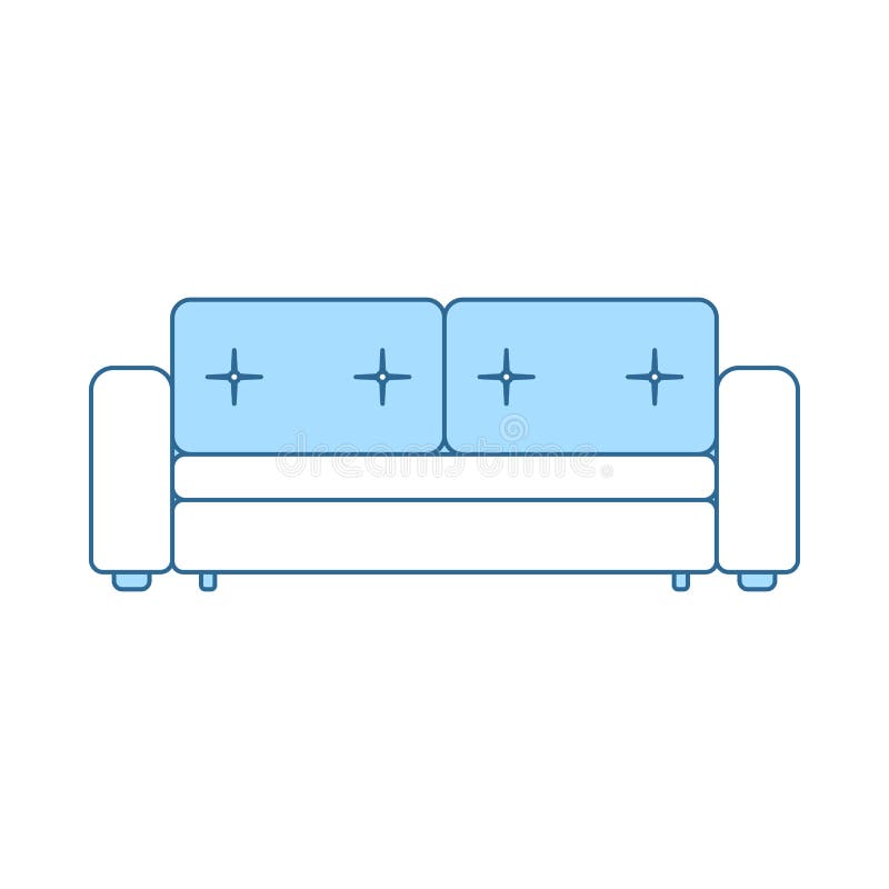 Home Sofa Icon stock vector. Illustration of couch, blue - 161755655