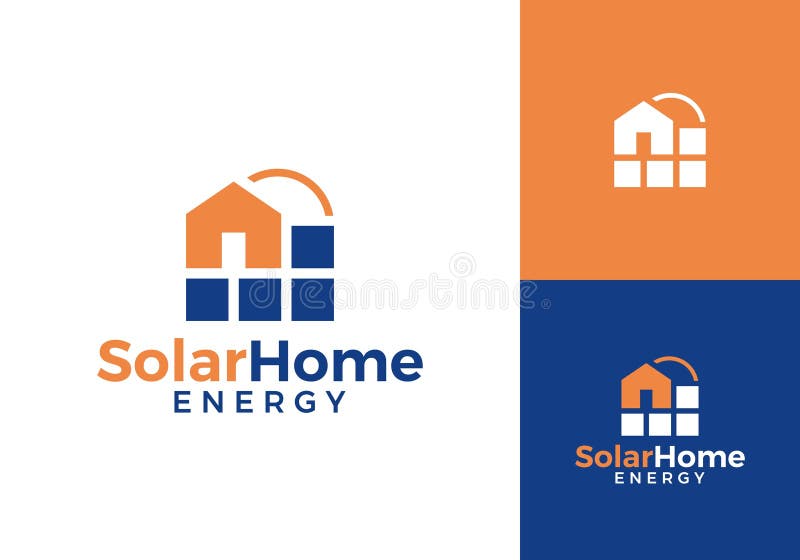 Home with Solar Panel Energy Logo Design Vector Stock Vector ...
