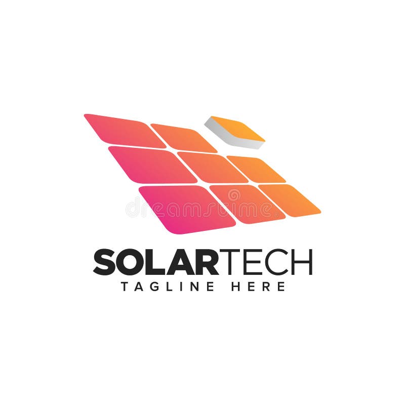 Pv Tech Logo Sun Solar Energy Logo Design Template. Solar Tech Logo