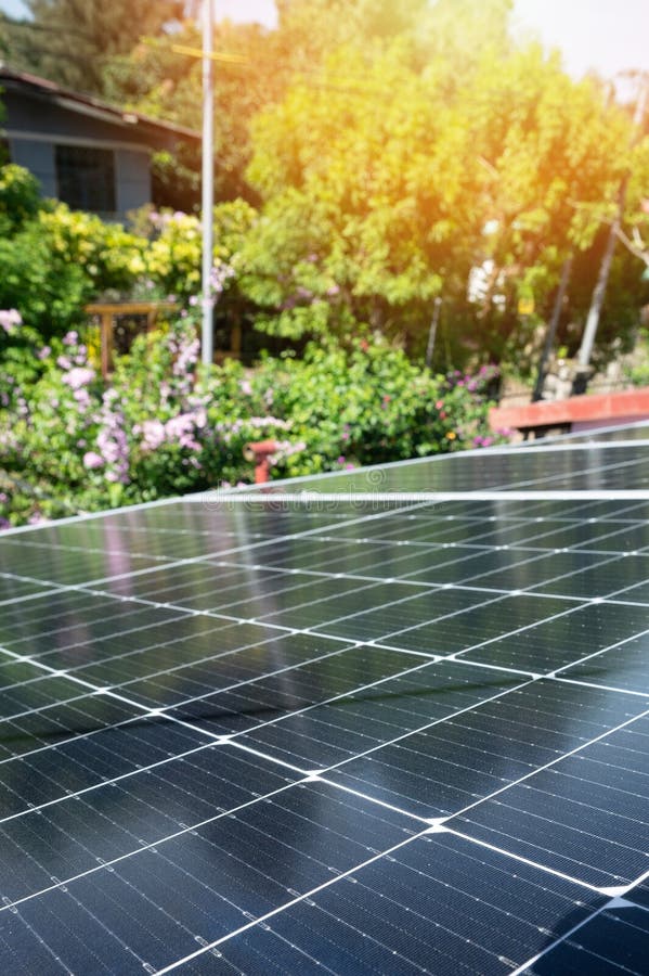 Home solar panel system stock image. Image of tile, panel - 306152457