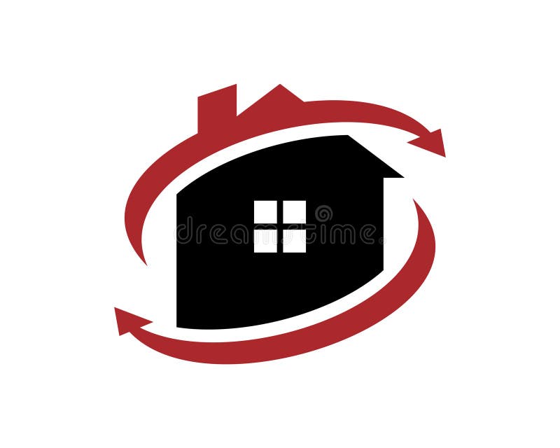 Home Solution Arrow Logo Template Stock Vector - Illustration of office ...