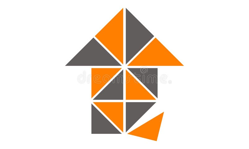 Jigsaw Home Logo Design Template Stock Vector - Illustration of living ...