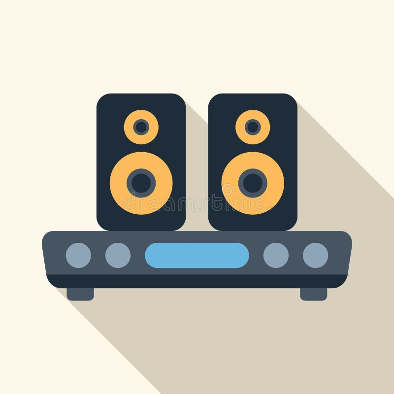 Home Sound System Stereo Flat Vector Music Loudspeakers Player ...