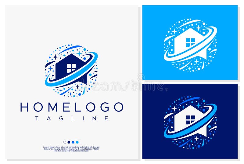 Home Space Logo Design. Space Home Logo. Star Home Design Vector. Stock ...