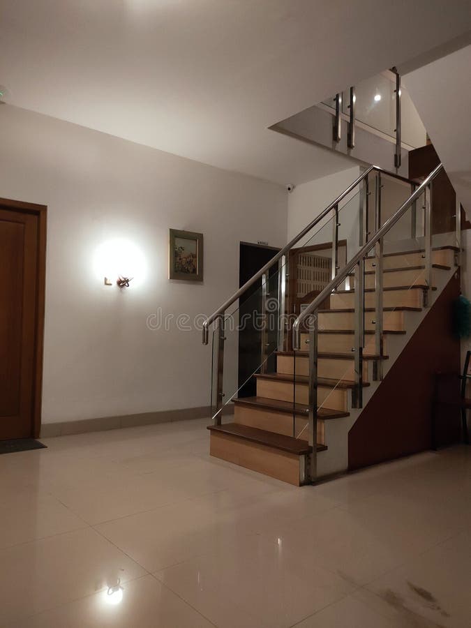 Home Stairs Design Furniture Interior Stock Photo - Image of hardwood ...