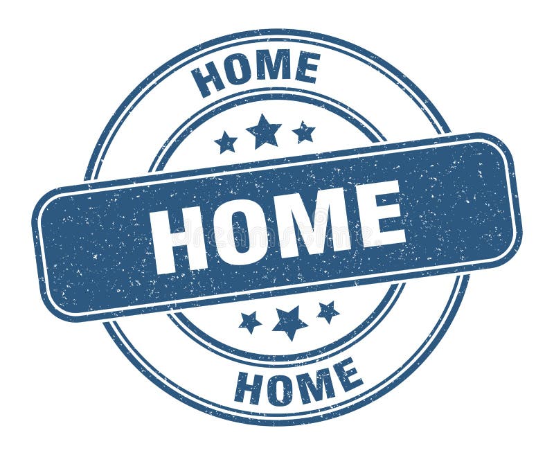 Home Stamp. Home Round Grunge Sign Stock Vector - Illustration of ...
