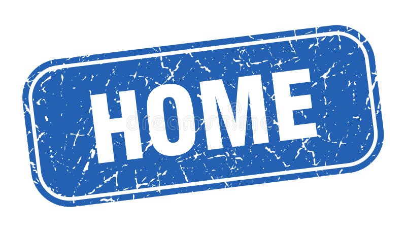 Home Stamp. Home Square Grungy Isolated Sign Stock Vector ...
