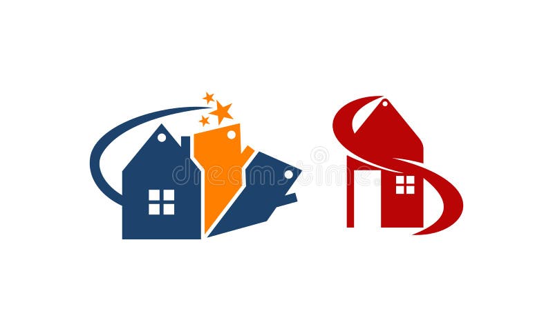 Home Star Tag Template Set stock vector. Illustration of building ...