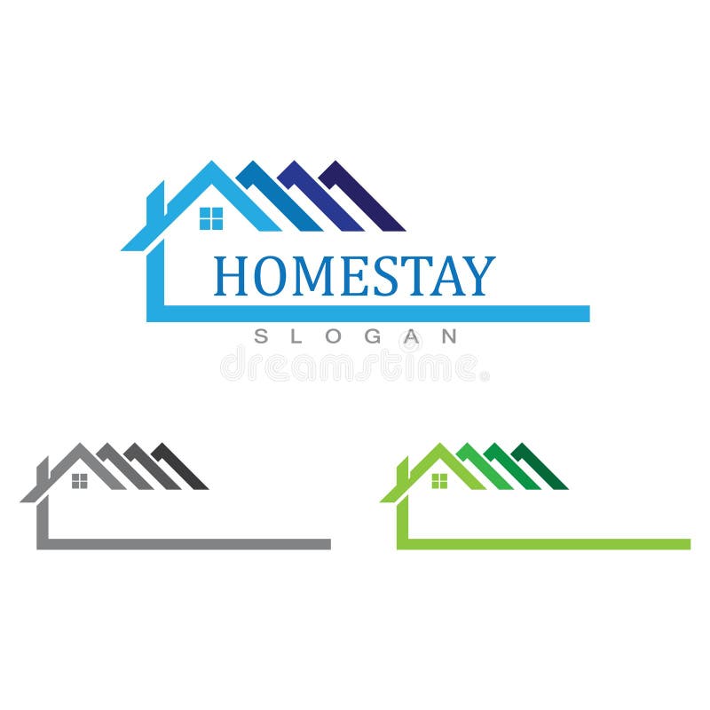 Home Stay Logo Design Vector Template Illustration Icon. Stock Vector ...