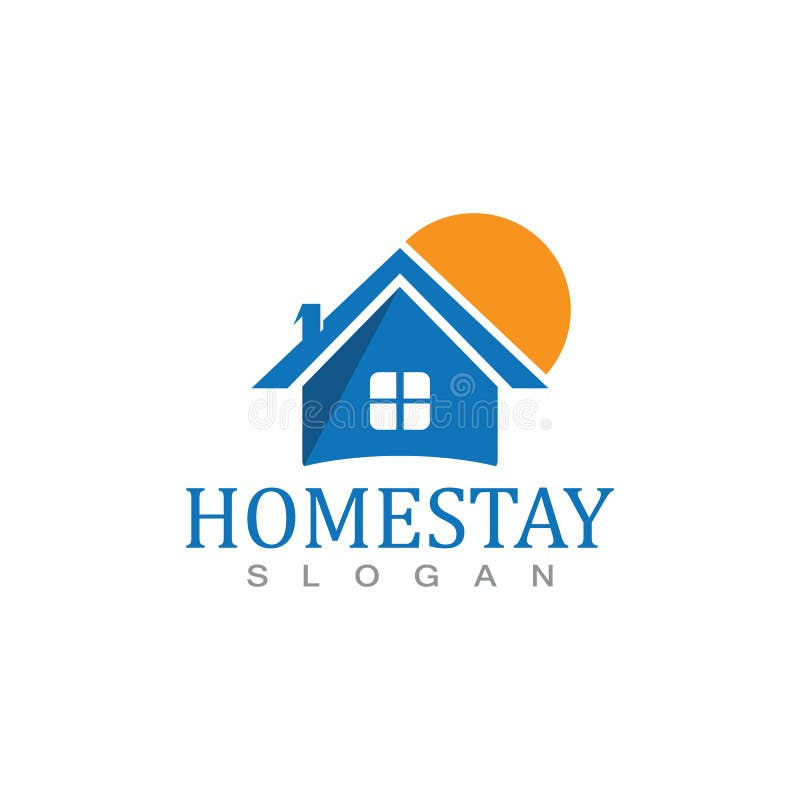 Home Stay Logo Design Vector Template Illustration Icon. Stock Vector ...