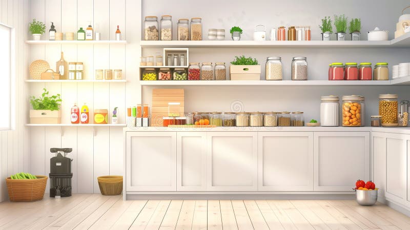 Home Storage Area Organize Management Home Interior Stock Illustration ...