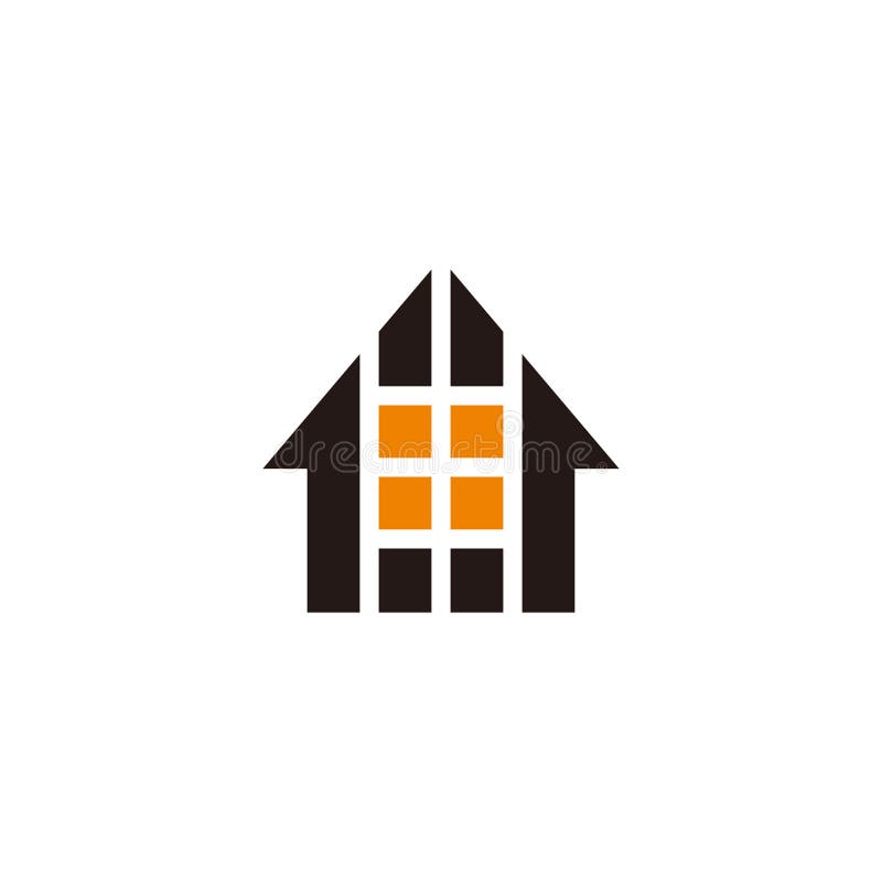 Home Stripes Arrow Colorful Window Geometric Logo Vector Stock Vector ...