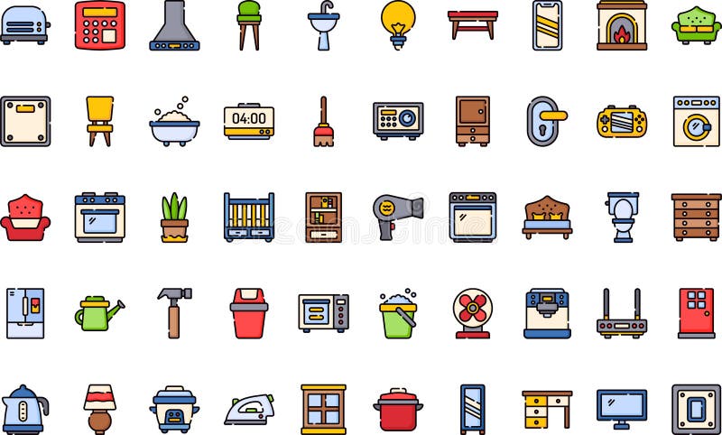 Home Stuff Icons High-Quality Vector Icons Collection with Editable ...
