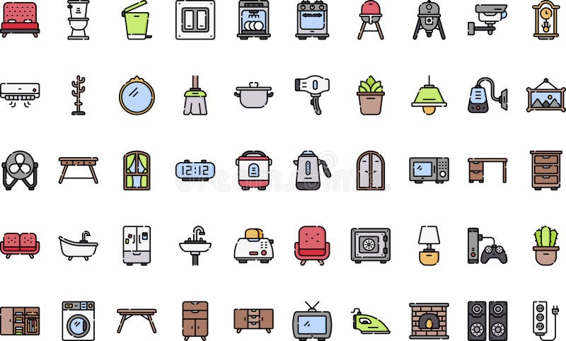 Home Stuff Icons High-Quality Vector Icons Collection with Editable ...