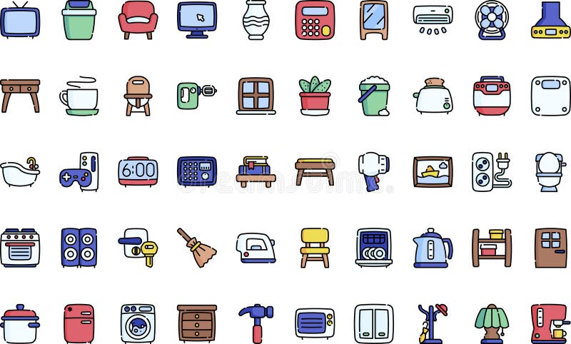 Home Stuff Icons High-Quality Vector Icons Collection with Editable ...