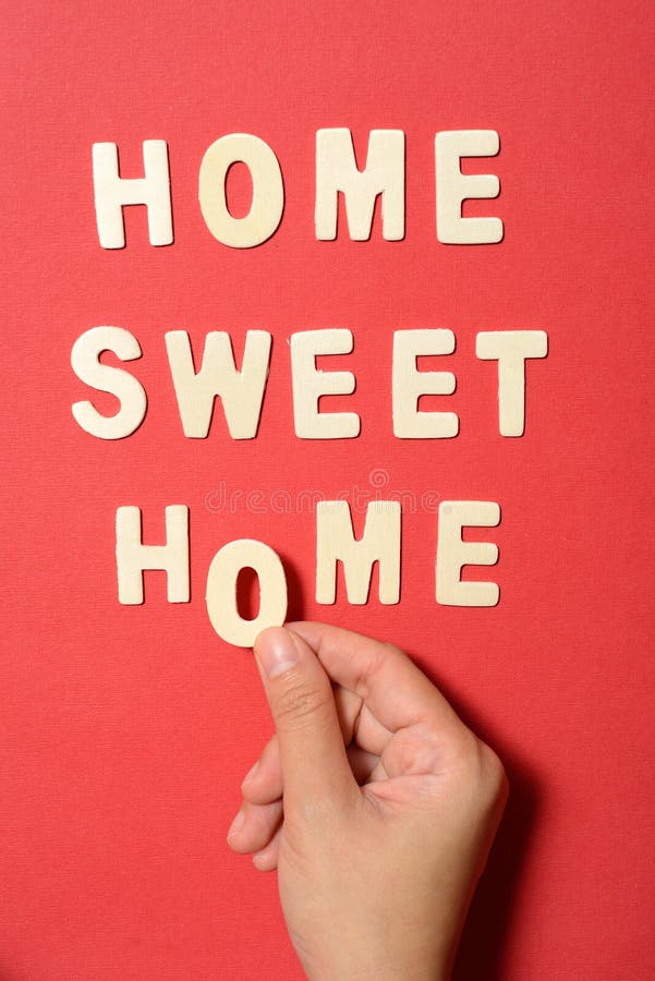 Home Sweet Home Text stock image. Image of text, hand - 39797253