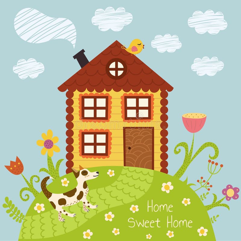 Home sweet home. stock vector. Illustration of cottage - 43190474 Home sweet home. stock vector. Illustration of cottage - 43190474