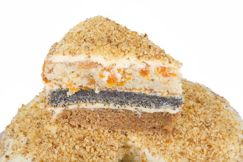 Home Sweet Three-layer Cake Stock Photo - Image of food, delicious ...