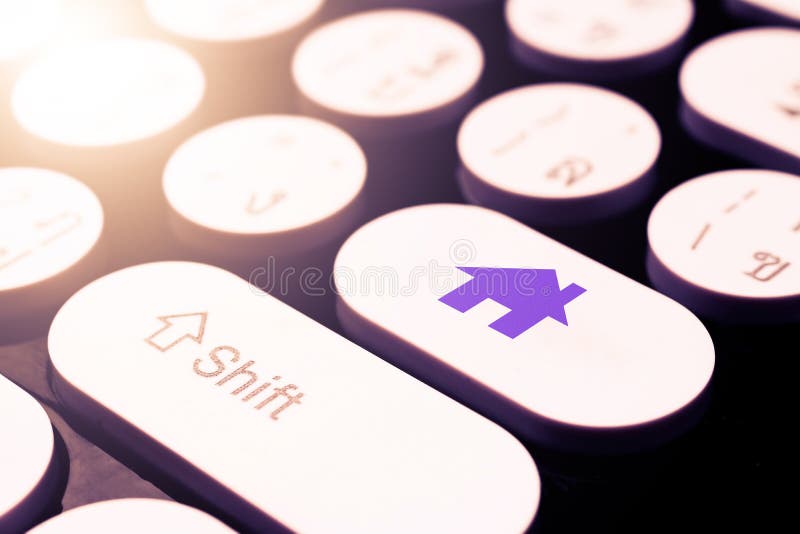 Home symbol on keyboard stock image. Image of home, symbol - 69128671