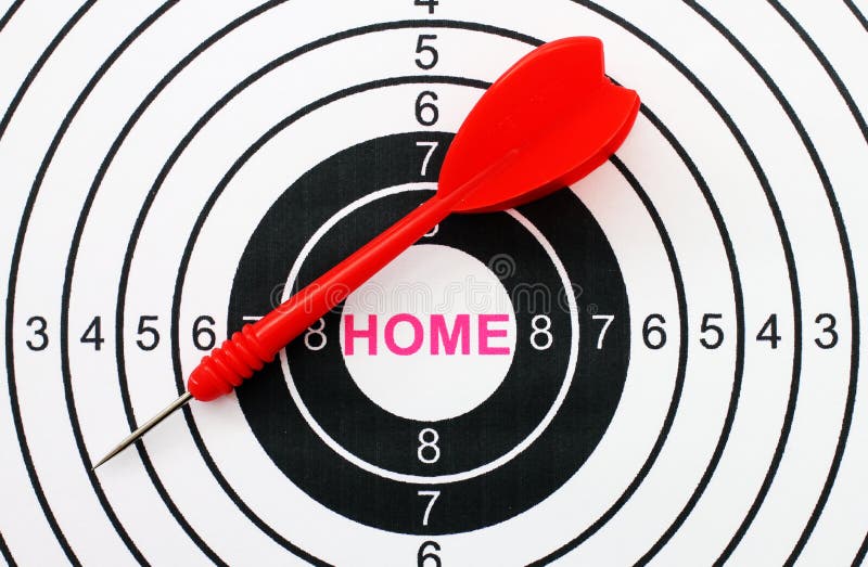 Home target concept stock photo. Image of real, house - 174360658