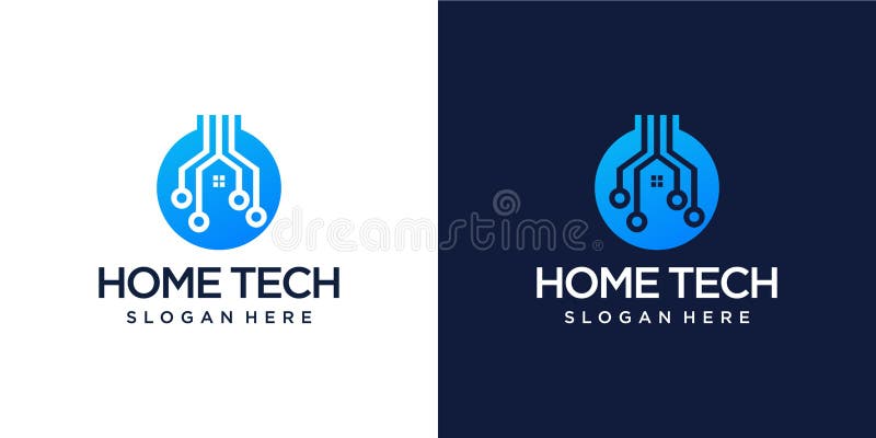 Home Technology Logo Design Inspirations Stock Vector - Illustration of ...