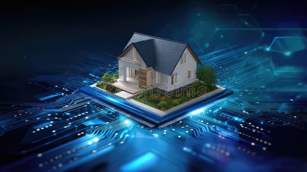 Home Technology System: Smart Innovation, Connected Network, Sensor ...