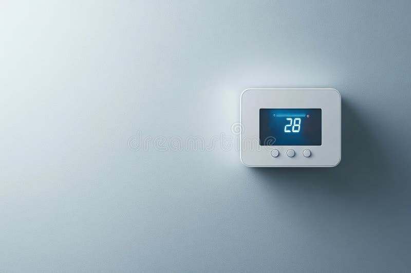 Home Temperature Control, a Modern Central Heating Control on a Clean ...