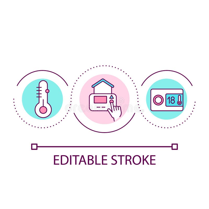 Home Temperature Regulation Loop Concept Icon Stock Vector ...