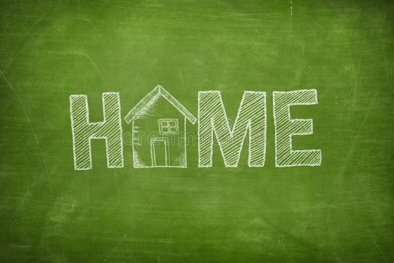 Home Text Concept on Blackboard Stock Image - Image of hand, retro ...