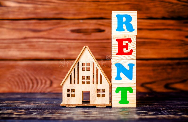 Home and Text on the Cubes Rent Stock Image - Image of business, symbol ...