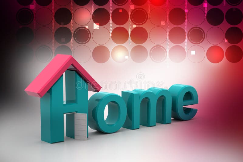 Home text with roof stock illustration. Illustration of brand - 51032938